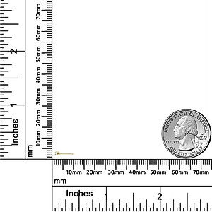 AVORA 14K Yellow Gold Simulated Diamond CZ Nose Ring Stud - 1.5mm (20 Gauge)