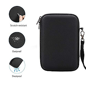 BOVKE 2-in-1 Carrying Case Compatible with Samsung T5 T3 T1 Portable 250GB 500GB 1TB 2TB SSD USB 3.1 Type C Hard Drive External Solid State Drives, Black