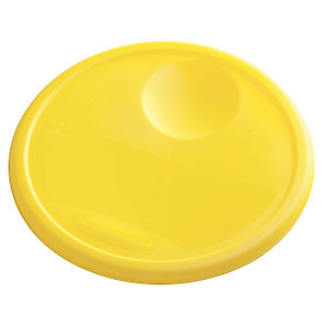 Rubbermaid Commercial Lid (Lid Only)for Round Food Storage Container, Fits 8 Qt. Containers, Yellow (FG572500YEL)
