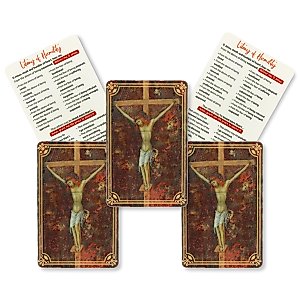 Pack of 5 - Litany of Humility Prayer Cards - Catholic Prayer Cards, Wallet Size Holy Cards (2.1" x 3.3") - Made in Italy