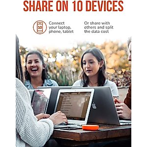 SIMO Solis Lite 4G LTE WiFi Mobile Hotspot, Local & International Coverage Router, Multi-Carrier Access, No Contract or SIM Card Required, 10 Connected Devices