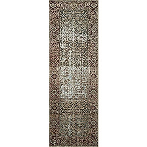 Amber Lewis x Loloi Georgie Collection GER-07 Moss/Salmon 5'-0" x 7'-6" Area Rug