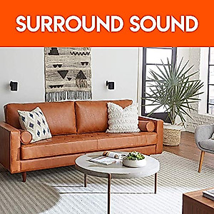 ECHOGEAR Speaker Wall & Ceiling Mount Pair - Universal Design Works with Vizio, Sony, & More - Tilt & Swivel Without Tools for Surround Sound - Easy to Install Indoors & Outdoors