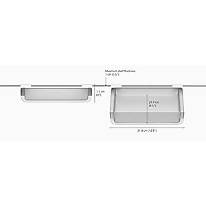 Joseph Joseph FridgeStore Under-Shelf Storage Drawer, One Size, Clear/Blue