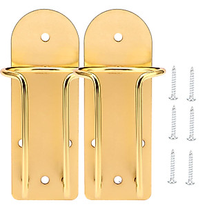 Hair Clipper Holder,2Pcs Electric Hair Trimmer Cutter Stand Stainless Steel Clippes Rack for Salon Tools Organizer Shelf Barber Accessories (Golden)