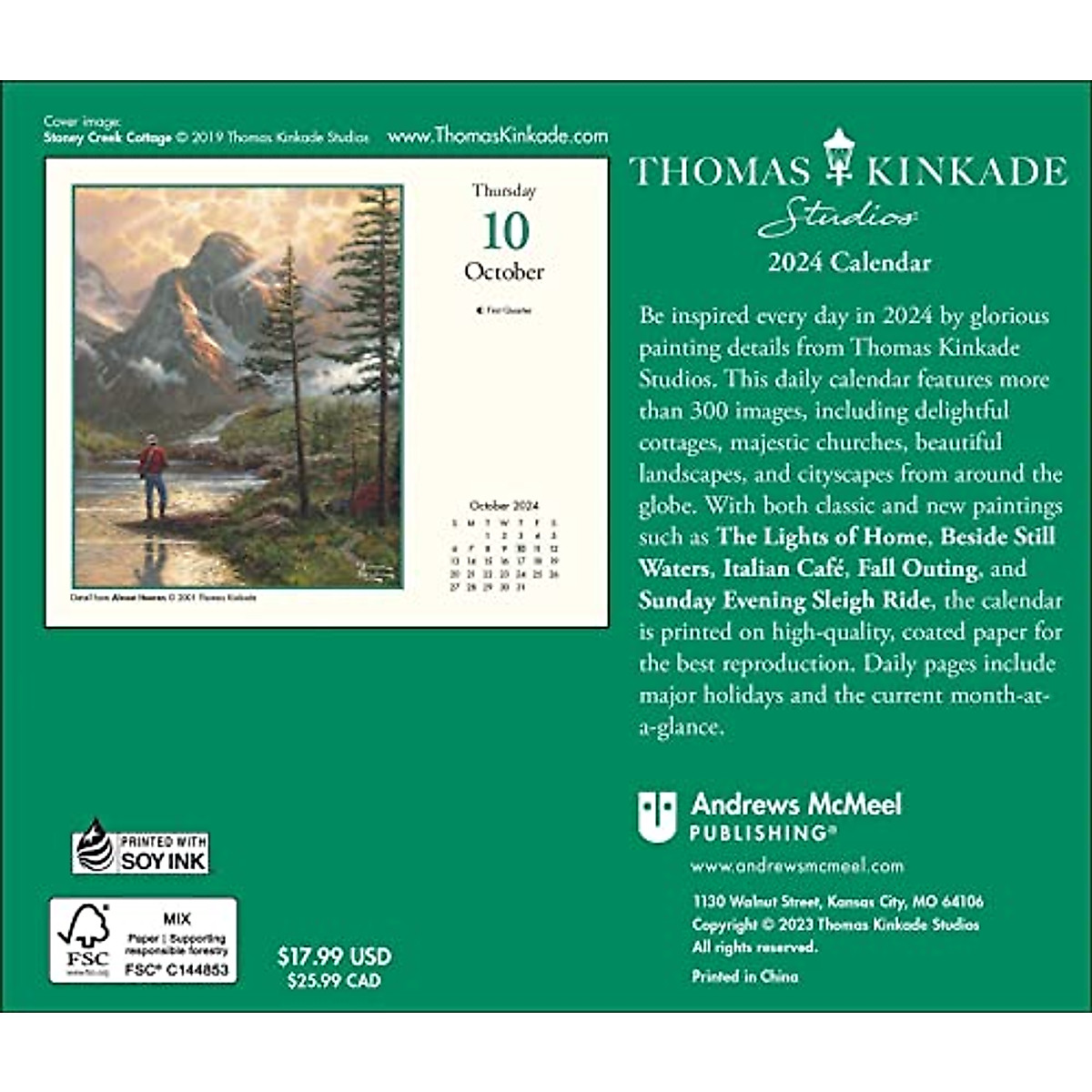 Thomas Kinkade Studios 2024 Day-to-Day Calendar