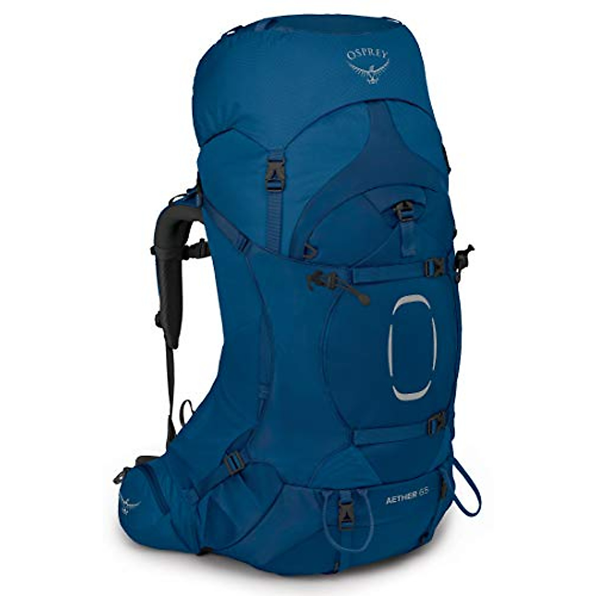 Osprey Aether 65L Men's Backpacking Backpack, Deep Water Blue, S/M