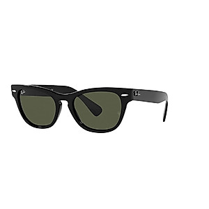 Ray-Ban RB2201 Laramie Square Sunglasses, Black/Green, 54 mm