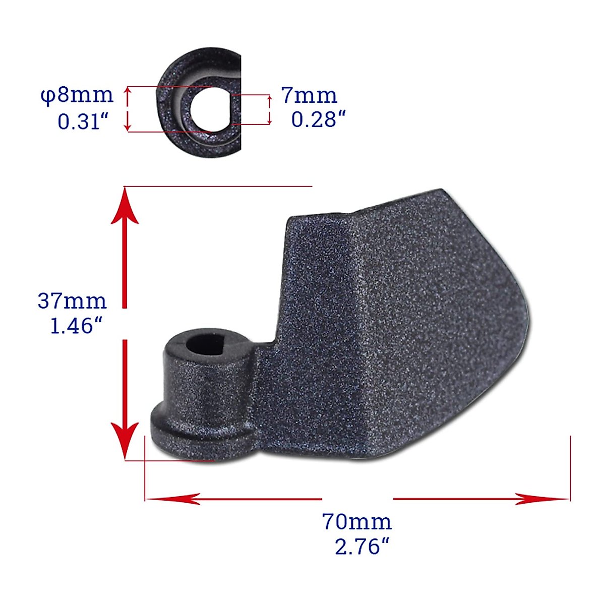 Queenom Breadmaker Paddle Replacement for Breadmaker Machine Bread Bucket Parts Bread Maker Blade Mixing Paddle Food Grade Coating Size 70X37mm