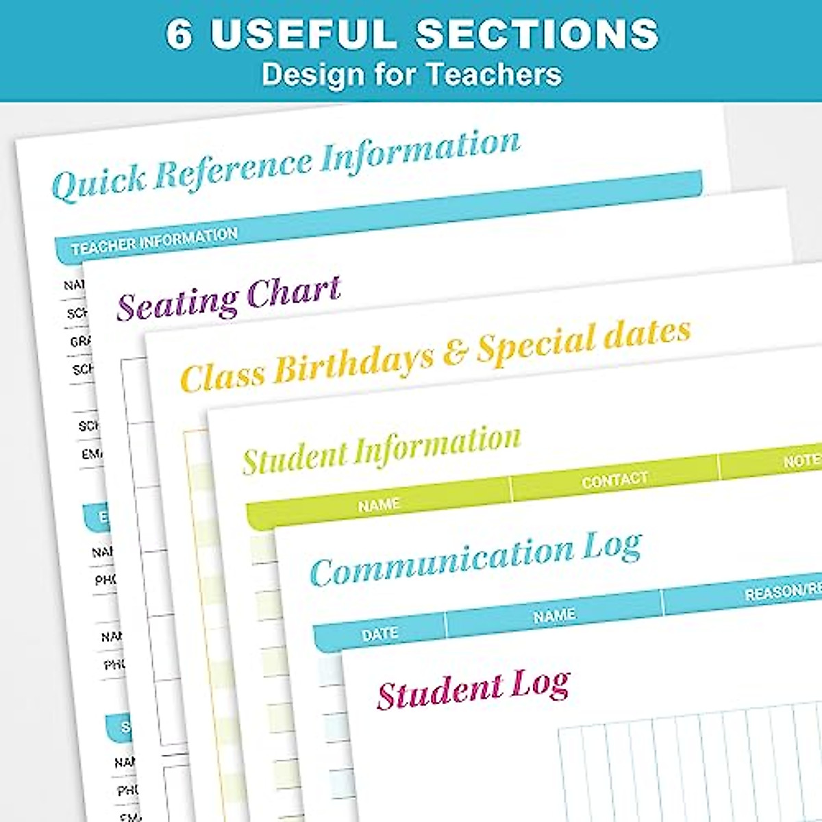 Teacher Planner 2023-2024, Weekly and Monthly Planners 2023-2024 for Women & Men in Jul.2023 - Jun.2024, 8.5"x 11" Marked Tabs, Hardcover with Elastic Closure, Back Pocket, Twin-Wire Binding (Marble)