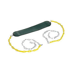 Ymeibe Heavy Duty Toddler Swing Set with 66 Inches Chain Coated Swing Seat Replacement Accessories for Kids Outdoor Play Playground Trees Swing (Green/1 Pack)