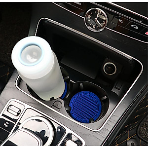 4 Pack Car Cup Holder Coaster, 2.75 Inch Diameter Non-Slip Universal Insert Coaster, Durable, Suitable for Most Car Interior, Car Accessory for Women and Men (Deep Blue)
