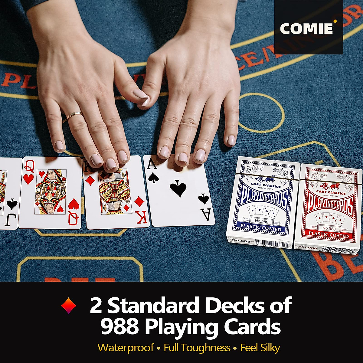 Comie Poker Chips,500PCS Poker Chip Set with Aluminum Travel Case,11.5 Gram Poker Set for Texas Holdem Blackjack Gambling