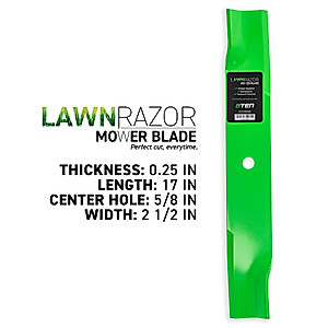 8TEN LawnRAZOR Mower Blade for Toro Dixie Chopper 2550 2750 Magnum 50 inch Deck 30227-50 113579 (Rolled Air Lift) 3 Pack