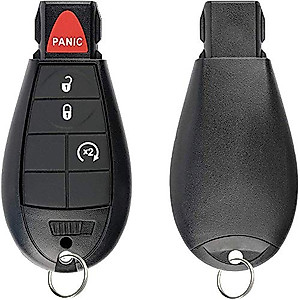 4 Button Replacement Car Key Fob Fobik GQ4-53T Keyless Entry Remote for 2013-2018 Dodge Ram 1500 2500 3500