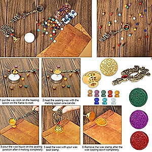 AIYNC Quill Pen and Ink Set, Feather Pen Ink Set, Wax Seal Stamp Kit, Calligraphy Set, Valentine's Day Gifts for Writing Lovers Birthday Gifts, Ideal Calligraphy Gifts for Holidays(Peacock Feather)