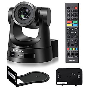 FoMaKo PTZ Camera 20X Optical Zoom HDMI PTZ Bundle with PTZ Controller PoE Keyboard,Contains 3 Items(FMK20SDx2+KC608)