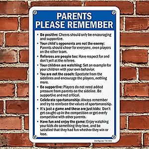 SmartSign “Parents Please Remember” Playground Rules Sign | 12" x 18" Aluminum