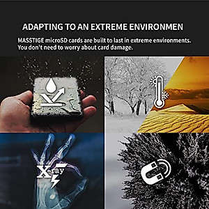 TCELL MASSTIGE 128GB microSDXC Memory Card with Adapter - A1, UHS-I U3, V30, 4K, Micro SD Card, Read speeds up to 100 MB/s, Full HD & 4K UHD Microsd