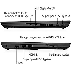 HP OMEN 15-ek1013dx 15.6" Full HD 300Hz Gaming Notebook Computer, Intel Core i7-10750H 2.6GHz, 16GB RAM, 512GB SSD, NVIDIA GeForce RTX 3070 Max-Q 8GB, Windows 10 Home, Free Upgrade to Windows 11
