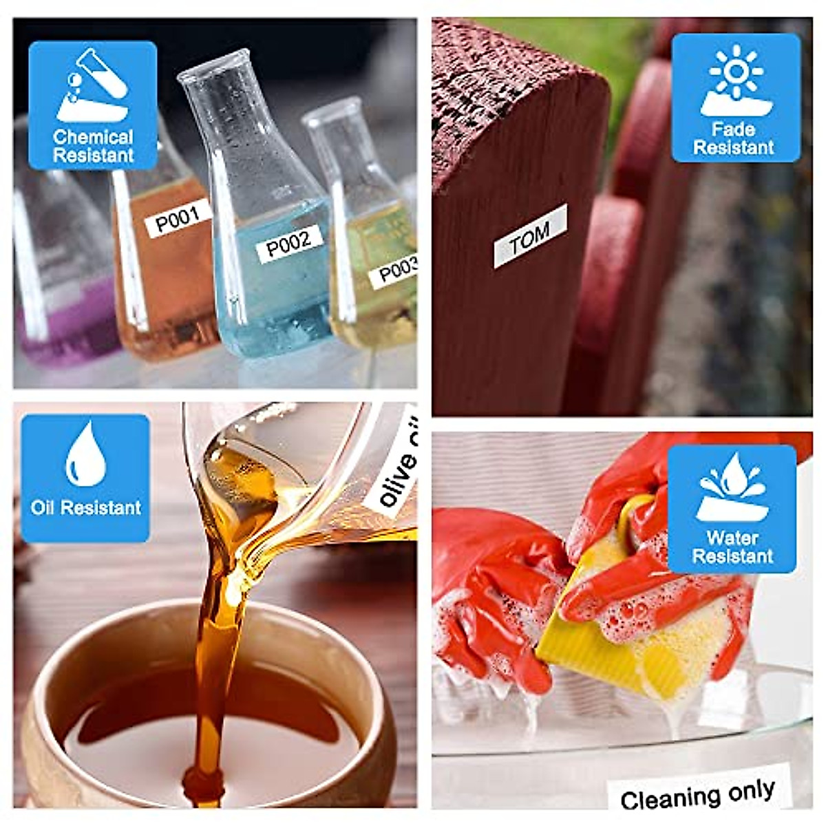 5-Pack, Tz Tape 18mm 0.7 Laminated White, Replacement for TZe-241 TZe241 TZ-241 3/4 Inch Compatible with Brother P Touch Label Maker PTD400 PTD600 PTD610BT PTD400AD PTP750W PT1880, Black on White