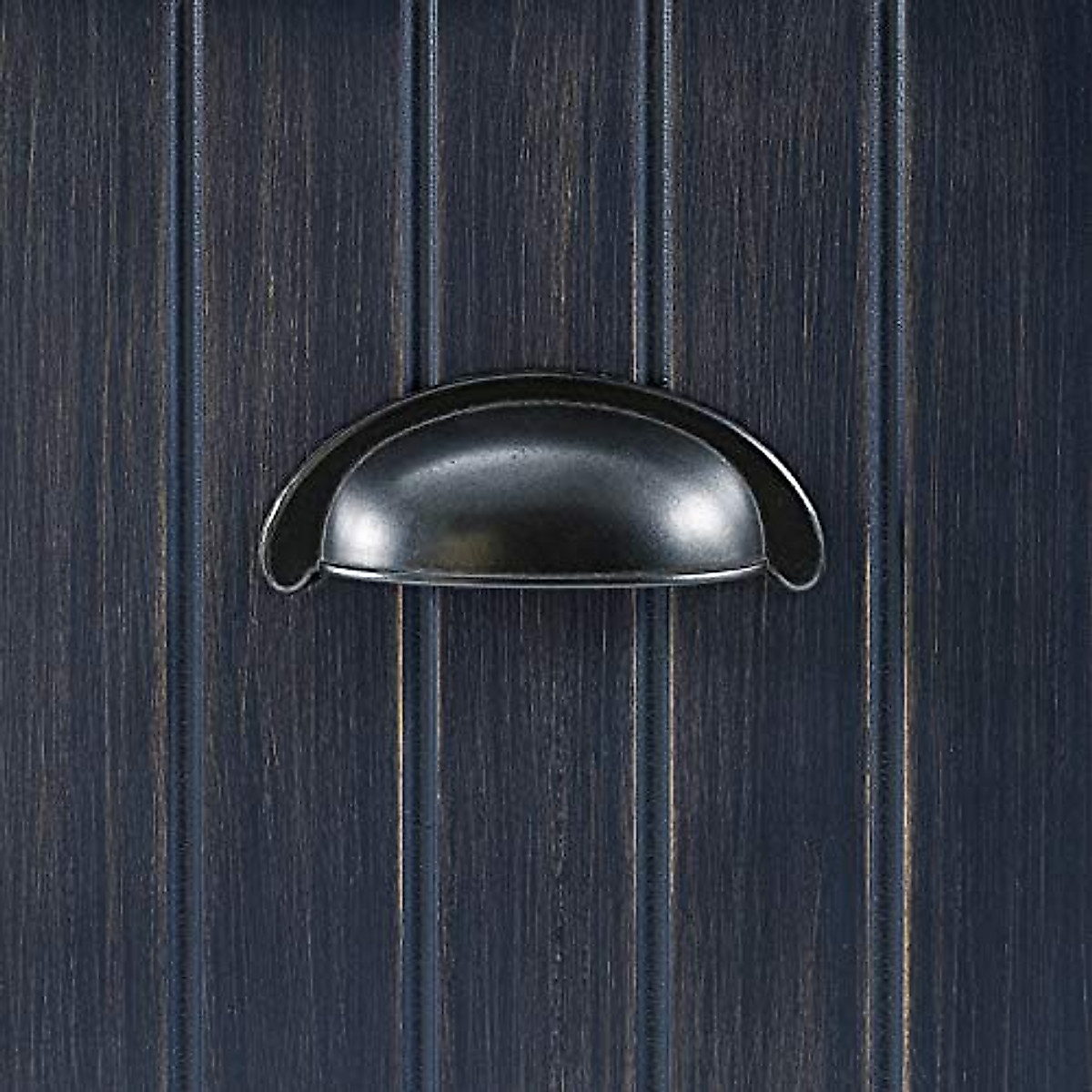 Crosley Furniture Seaside Hall Tree, Entryway Bench with Coat Rack and Shoe Cabinet, Distressed Navy