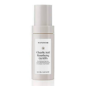 Naturium Glycolic Acid Resurfacing Gel 10%, AHA Exfoliating Gel with Natural Fruit Acids, 3.3 oz