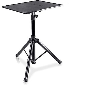 Pro DJ Laptop, Projector Stand - Adjustable Laptop Stand, Computer DJ Equipment Studio Stand Mount Holder, Height Adjustable, Laptop Projector Stand, 28" to 50", Good For Stage or Studio - Pyle PLPTS3