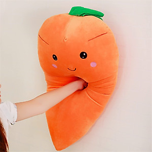 ASkinds Cartoon Carrot Plush Toy, 30inch Cute Carrot Shape Pillow Stuffed Carrot Toy Soft Carrot Doll for Boys Girls