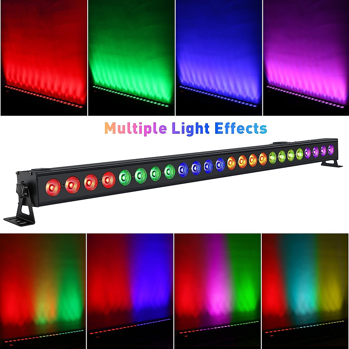 LED Wash Light Bar - OPPSK 40" 96W 4IN1 RGBA 24LED Stage Light Bar with Chase Effect Sound Activated Auto Play by DMX Master Slave Control for Wedding Church Music Dance DJ Party Stage Lighting