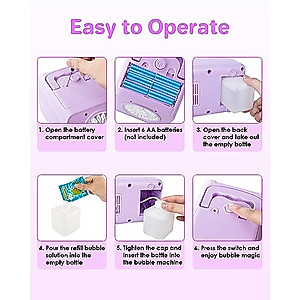 Upgraded Bubble Machine with 2 Speed Levels,Blow 20000+ Bubbles/Minute,Portable Automatic Bubble Machine for Kids Toddlers,Durable Bubble Maker Outdoor Toys Gifts for Birthday,Wedding,Party,Christmas