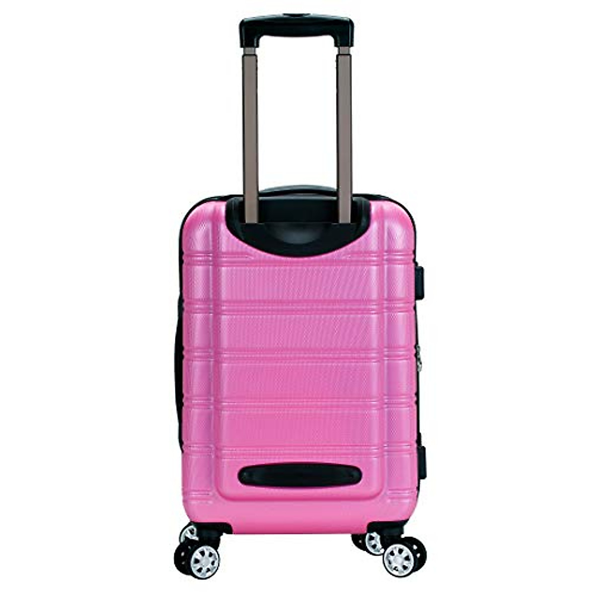 Rockland Melbourne Hardside Expandable Spinner Wheel Luggage, Pink, Carry-On 20-Inch