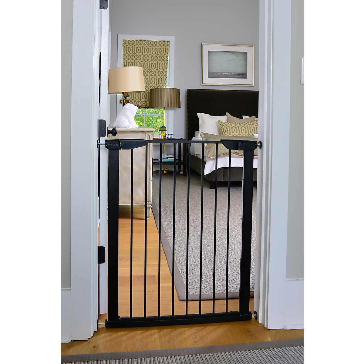 Cardinal Gates XTPPG Extra Tall Pressure Mounted Baby Gate - Adjustable Indoor Dog Gate - 36 Inch Tall Steel Safety Gate for Kids & Pets - 29.5 to 32.5 Inches Wide - Black