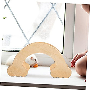 Balacoo 2pcs Hamster Wooden Toys Hamster Platform Rat Exercise Toys Critter Nation Small Animal Hideout Huts Gerbils Hideaway Toy Rabbit ramp Bunny Castle Chinchilla cage The Slide Ladder