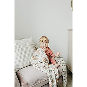 Large Premium Knit Baby Swaddle Receiving Blanket"Ferra" by Copper Pearl