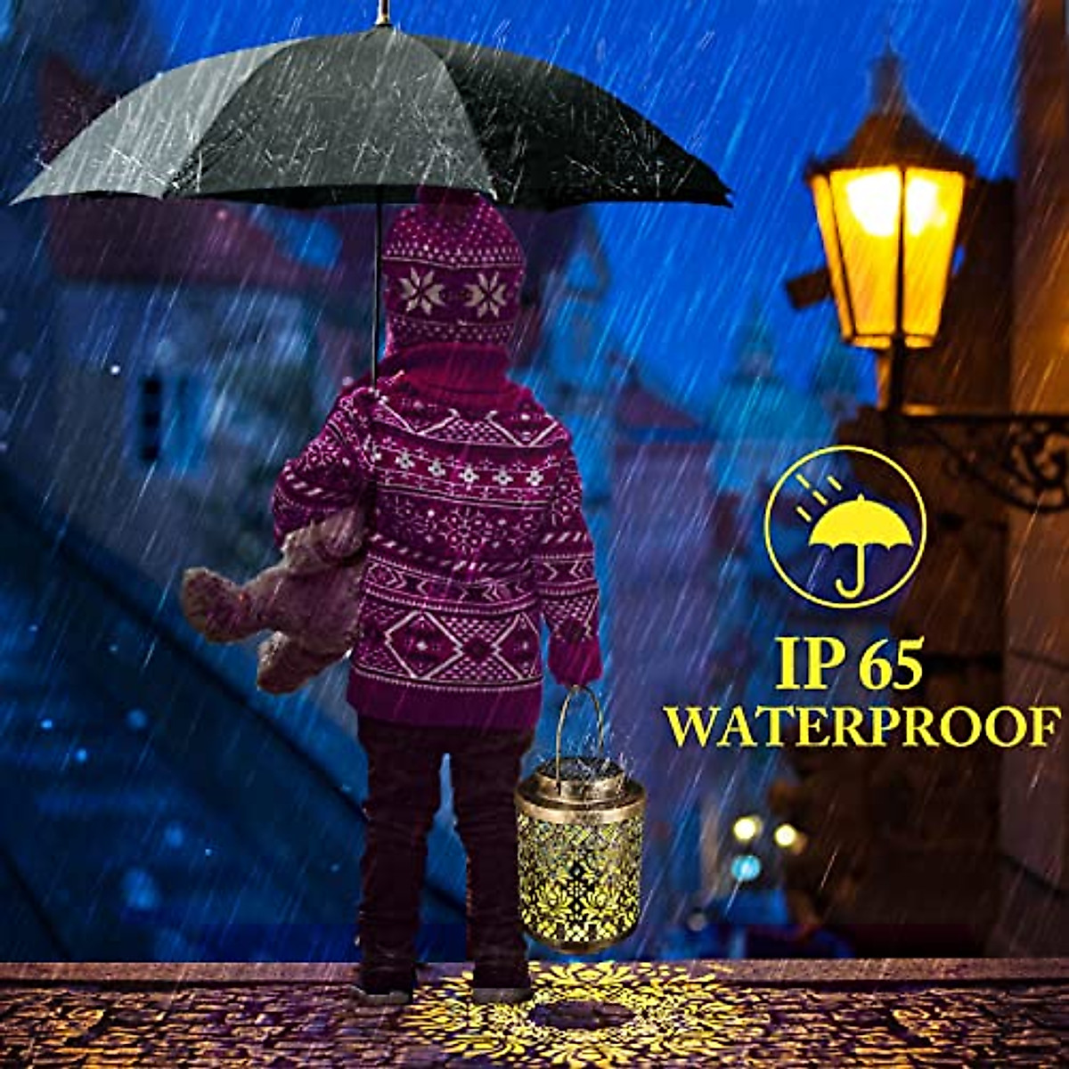 2 Pack Solar Lanterns Outdoor Waterproof, TYNLED Metal Solar Lantern Hanging Solar Outdoor Lanterns Solar Powered Outdoor Lanterns for Garden Patio Pathway Yard Porch