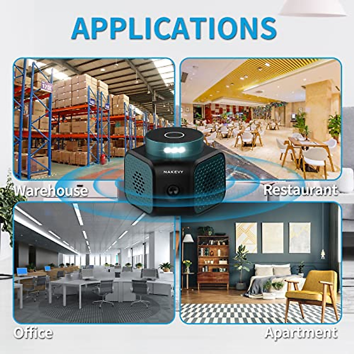 NAKEVY Plug in Rodent Repellent Indoor Pest Repeller Squirrels Mouse Deterrent Rat Control with Ultrasound Impulse LED Flashlights Predator Sounds for Home Attic Garage RV Green