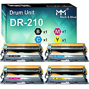 MM MUCH & MORE Compatible Drum Unit Replacement for Brother DR210CL DR-210 DR210 DR-210CL TN210 to Use with HL-3040CN HL-3070CW HL-3075CW MFC-9010CN MFC-9120CN MFC-9320CW (Bk, C, M, Y) 4 Pack