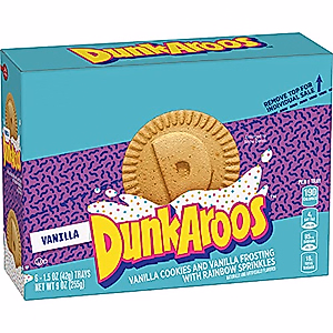 Dunkaroos Vanilla Cookies and Vanilla Frosting with Rainbow Sprinkles, 6 ct