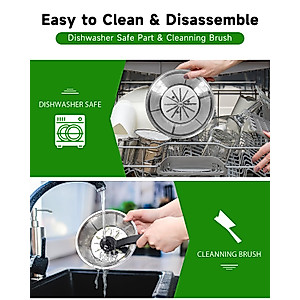 1200W 6-Speed Touch LCD Screen Centrifugal Juicer with 3.5" Big Wide Chute, Healnitor Juice Extractor Machines Vegetable and Fruit, Titanium Enhanced Filter, Easy Clean, BPA-Free, Silver