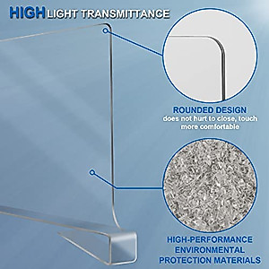 OMGelic Acrylic Shelf Dividers for Closet Organization 6PCS Closet Shelf Divider Closet Dividers for Shelves Shelf Organizer for Closet Shelf Organizer for Wood Closet Separator Clear