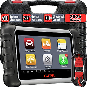 Autel MaxiCOM MK808 Scanner, 2024 Newest Car Diagnostic Scan Tool Same as MX808 MK808Z, All System Diagnosis and 28+ Service, Active Test, Bi-Directional Control, AutoAuth FCA SGW, 21+ Language