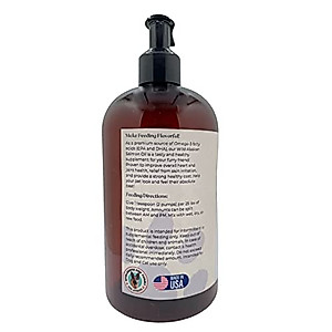 Pure Wild Alaskan Salmon Oil for Dogs & Cats - Omega 3 Skin & Coat Supplement, Natural EPA + DHA Fatty Acids for Joint Function, Brain, Immune & Heart Health (16oz)