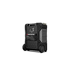 Monster Rockin' Roller 270 Portable Indoor/Outdoor Wireless Speaker, 200 Watts, Up to 100 Hours Playtime, IPX4 Water Resistant, Qi Charger, Connect to Another TWS Speaker (Renewed)