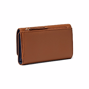 Tommy Hilfiger Kendall II Flap Continental Wallet Saffiano PVC Cognac One Size