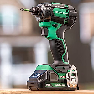 Metabo HPT 18V MultiVolt™ Cordless Triple Hammer BOLT Impact Driver Set, Power Impact Driver Kit with Case, 2 Lithium-Ion Batteries and Charger, 1/4-Inch Chuck, Compact LightWeight Power Tool, WH18DC