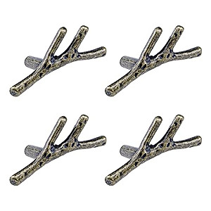 Faotup 4PCS Zinc Alloy Branches Shape Coat Hooks,Hook for Coats on Wall Tree Branch Shape,Decorative Branch Wall Hook Bronze,Branch Coat Hooks,Branch Wall Hooks for Hanging,2.67×1.22×0.91inches