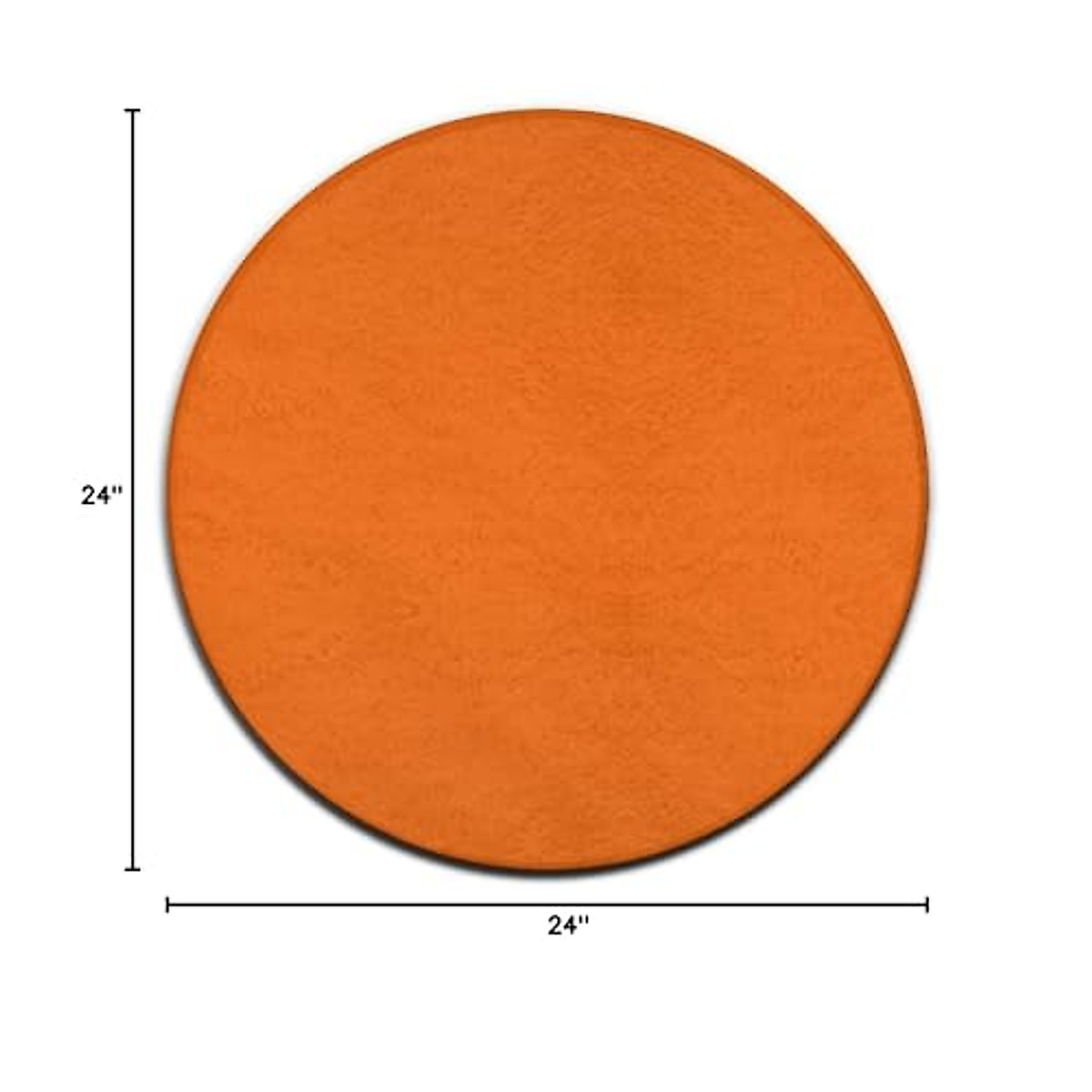 Home Decor Modern Round Area Rug, Non-Slip Kitchen Office Circle Rug, Room Sofa Yoga Soft Round Carpet Compatible with Orange 36inch(90cm)