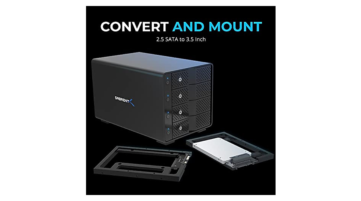 SABRENT 2.5” SSD & SATA Hard Drive to Desktop 3.5” SATA Bay Converter ...