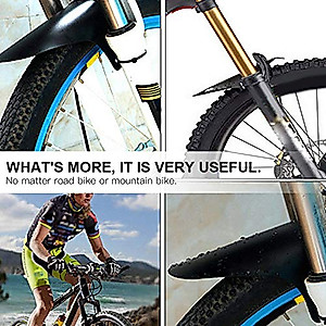 Emoshayoga Bike Mudguard, Bicycle Front and Rear Bicycle Effective Easy Installation for Mountain Bike for Road Bike